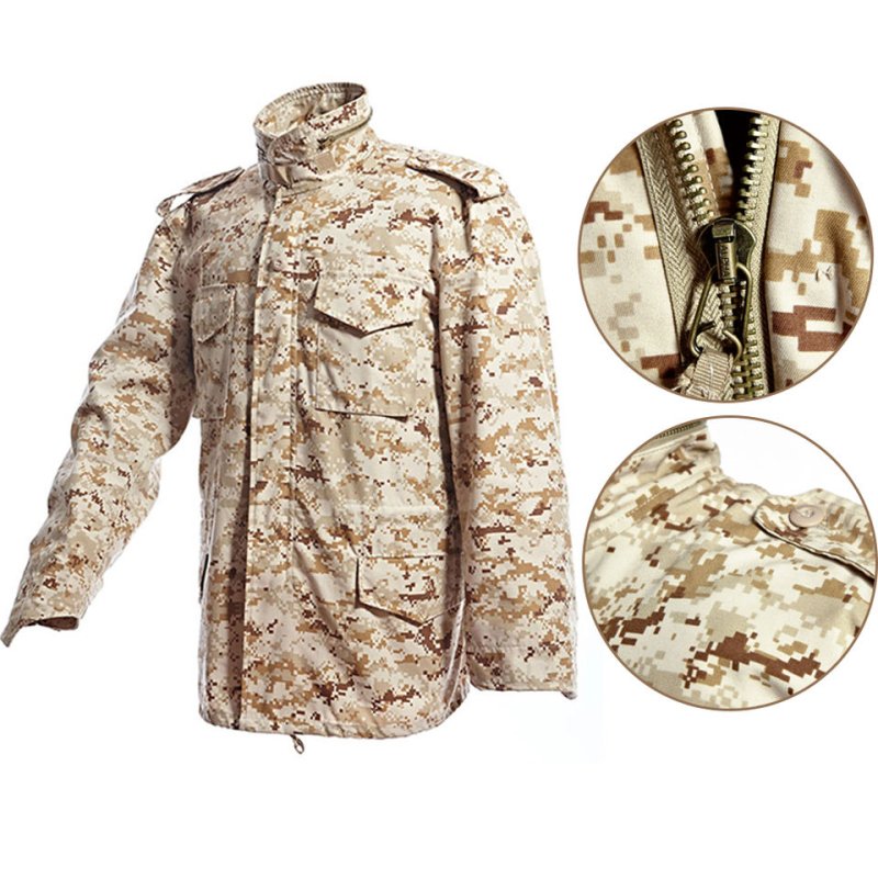 Army Jacket M65 Field Jacket Camouflage Factory Supply BDU TYPE Black ...