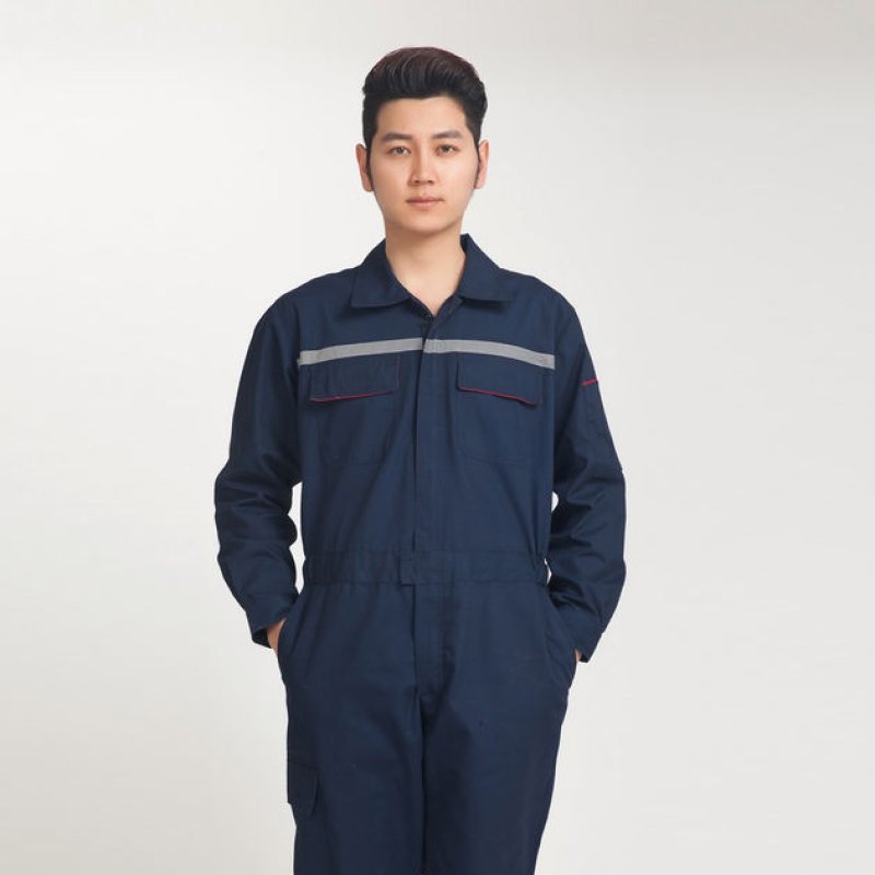 Custom Safety Work Overalls WorkWear Cotton For Men With Reflective ...